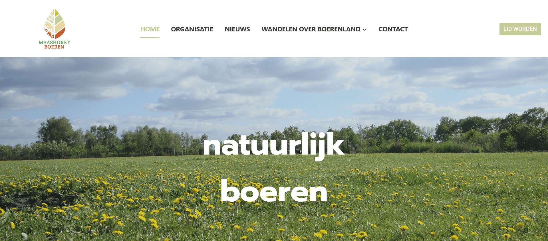Wandelen over boerenland - Maashorst Boeren